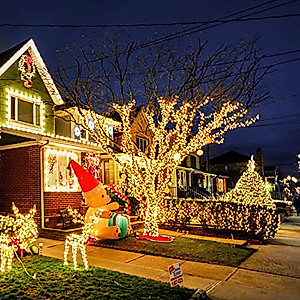 POTIVE Solar Christmas Lights, 2 Pack Each 100 LED 42.7 Ft Solar String Lights Outdoor Waterproof, 8 Modes Outdoor Solar Lights for Tree Patio Yard Wedding Garden Decorations(Warm White)