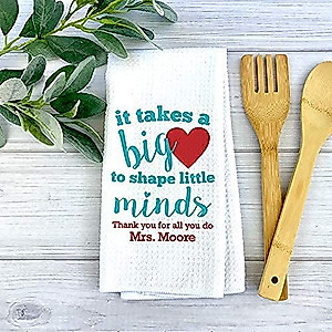 CANARY ROAD Personalized Teacher Towel | Teacher Gift Towel | Personalized Dish Towel | End of Year Gift | Teacher Appreciation Gift