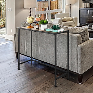 Narrow Entryway Table for Hallway Console Table, Thin Sofa Table Behind Couch Skinny Table, Grey Console Small Tables for Entryway Foyer, Long Table for Entrance Small Spaces Decorative and Storage