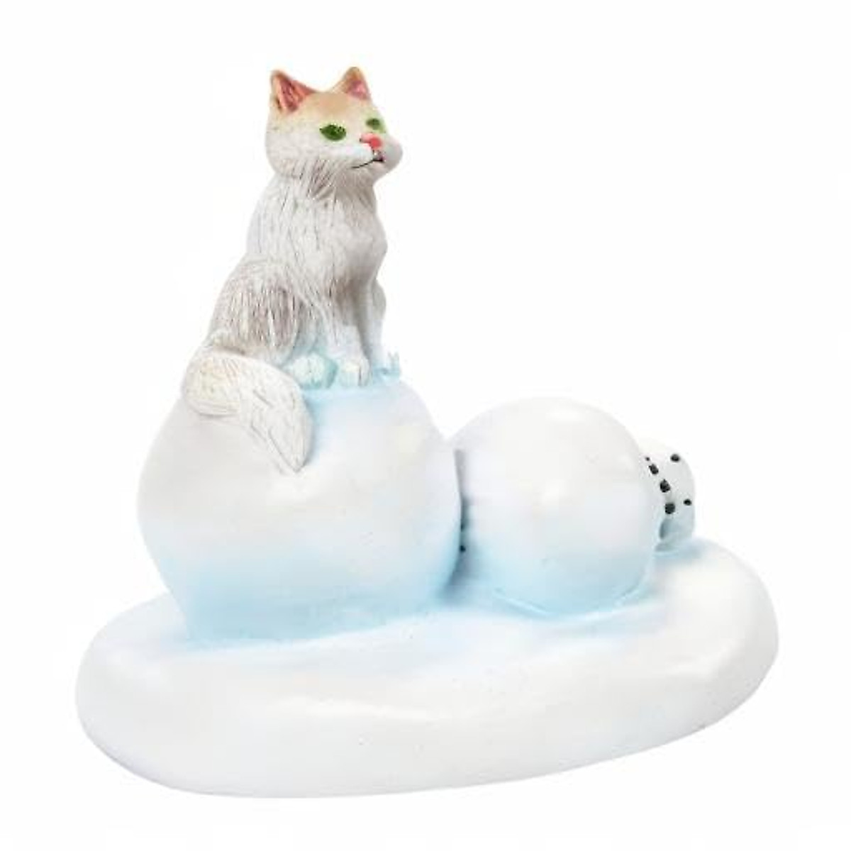 Department 56 Accessories for Village Collections White Christmas Kitten and Snowman Sorry Not Figurine, 1.625 Inch, Multicolor