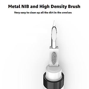 GOALSEN ECP4in1 for Airpod Cleaner Kit Equipped with a Flocked Sponge a Metal Pen Tip 2 High-Density Brush Easy Clean Hard-to-Touch Place Earbud Cleaning Kit Tool for Airpods Pro 1 2 3 -Black