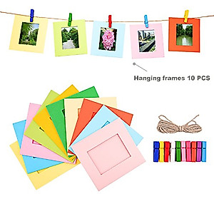 Sunmns Colorful Bundle Kit Accessories Set Compatible with Instax Mini 12 11 9 8 90 70 Camera, Accessory Include Film Stickers, Desk Frames, Hanging Frame