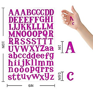 7 Sheets Letter Sticker- Colorful Alphabet Sticker Self Adhesive Vinyl Letter Stickers for DIY Scrapbooking Gifts Box Card Craft