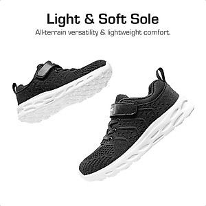 DREAM PAIRS Boys Girls Shoes Kids Tennis Running Athletic School Sneakers for Little/Big Kid,Size 13 Little Kid,BLACK,KD18001K