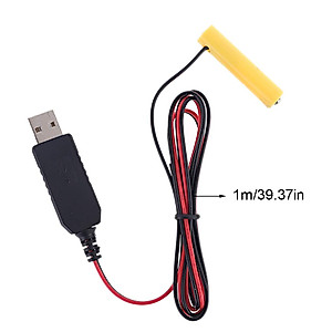 LR03 AAA Battery Eliminator USB Power Supply Cable Replace 1 to 4pcs AAA Battery