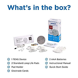 OMRON Pocket Pain Pro TENS Unit Muscle Stimulator, Simulated Massage Therapy for Lower Back, Arm, Foot, Shoulder and Arthritis Pain, Drug-Free Pain Relief (PM400)