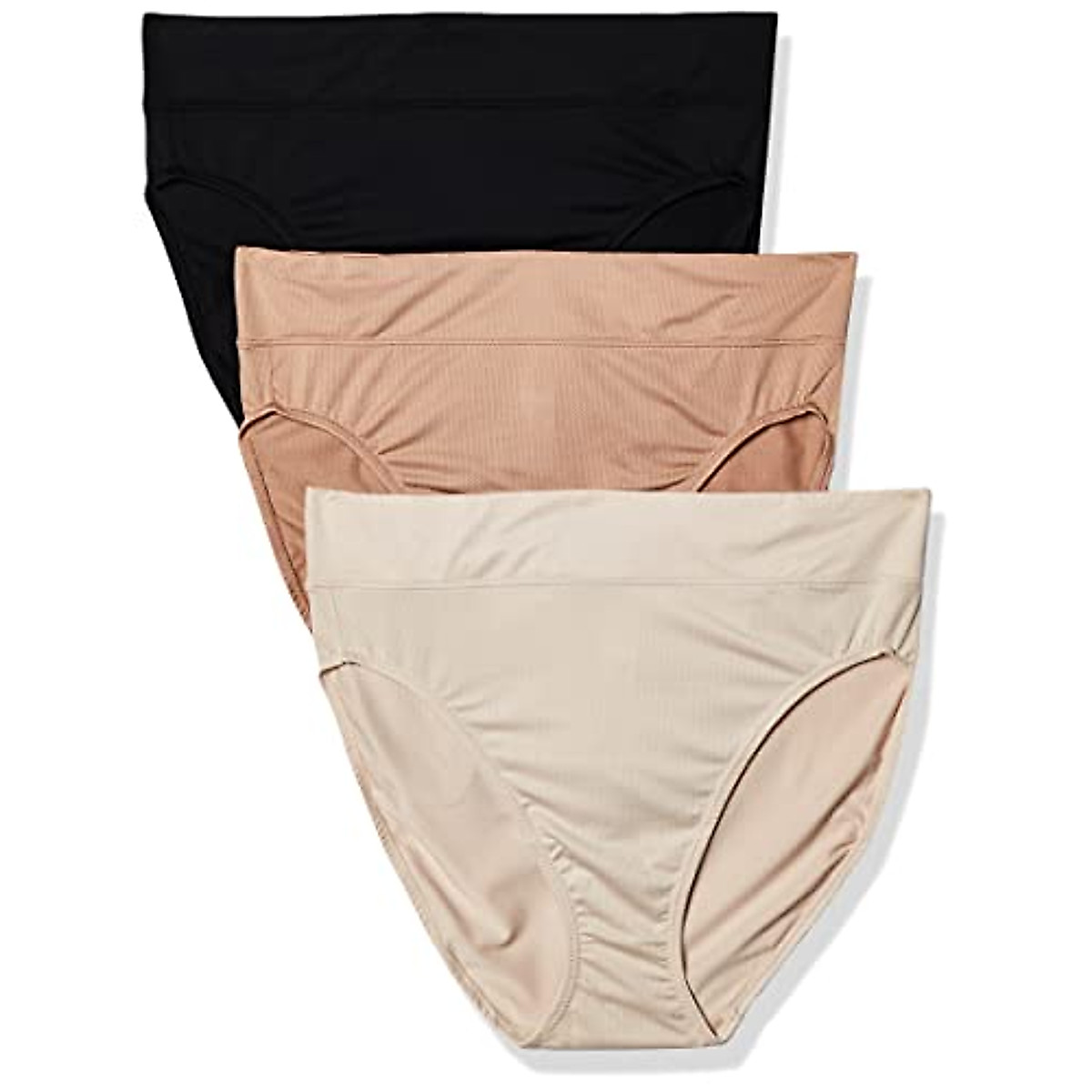 Warner's womens Allover Breathable Hi-cut Panty Underwear, Toasted Almond Butterscotch Black, X-Large US