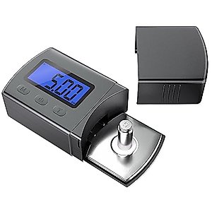 DIGITNOW Digital Turntable Stylus Force Scale Gauge 0.01g/5.00g,Tracking Force Pressure Scale for Tonearm Phono Cartridge, Blue LCD Backlight