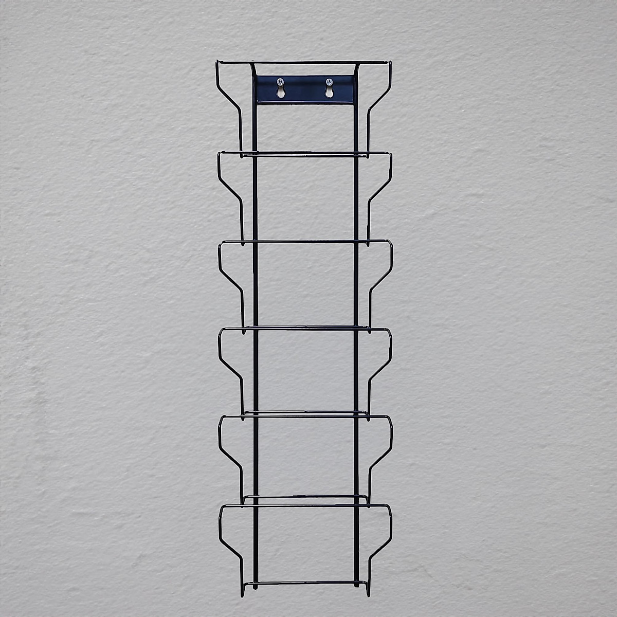 FixtureDisplays® Horizontal Wall Mounting 6 Pockets 6 X 4 Greeting Card Post Card Rack 6.7 X 2 X 21.3 11714-6*4-Black