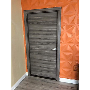 SARTODOORS Planum 0010 Interior Door Slab 36" x 80" Closet Sliding Flush Wood Ginger Ash No Pre Drilled
