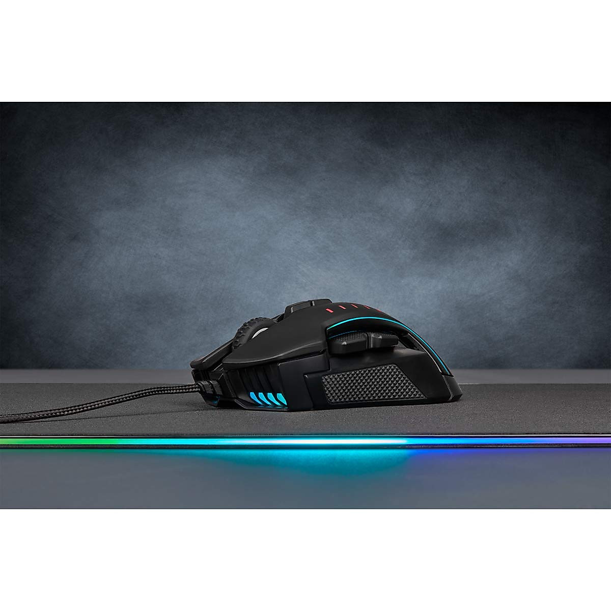 Corsair Glaive PRO - RGB Gaming Mouse - Comfortable & Ergonomic - Interchangeable Grips - 18,000 DPI Optical Sensor - Black