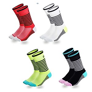 GuaziV Colorful Compression Cycling Socks for Men & Women - Perfect for Hiking, Running, Traveling, and Climbing L