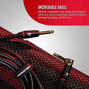 Monster Prolink Monster Bass Instrument Cable - 12 ft - Right Angle to Straight