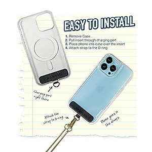 Smartish Phone Lanyard - Case Clinger - Universal iPhone Holder with Detachable Crossbody Shoulder Neck Strap - Gold Snake Chain