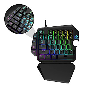 SOLUSTRE 2pcs gaming keyboard one LED keyboard right hand keyboard wired number pad for laptop 1 handed keyboard Electronic Keyboard mechanical keyboards Wired USB Keyboard abs Saders small