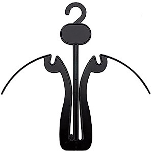 NAHANCO SHOE1100, Plastic Sandal Display Hangers, 7 1/4", Black (Pack of 100)