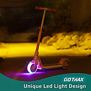 Gotrax GKS Lumios Electric Scooter for Kids Age 6-12, Max 6.25 Mile and 7.5Mph Speed, 6" Flash Front Wheel and 3 Adjustable Height, UL2272 Certified Approved and Lightweight Aluminum Frame for Kid