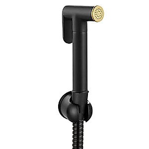 ZLOCYIVHE Bidet Shower Sprayer Black Hand Held Bidet Sprayer for Toilet Hand Shower for Toilet Set with Hose Brass No Drilling Cold Water Cloth Diaper Sprayer Kit