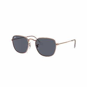 Ray-Ban RB3857 Frank Square Sunglasses, Rose Gold/Blue, 54 mm