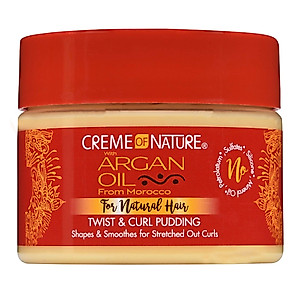 Creme of Nature Argan Oil Twist & Curl Pudding for Stretched Out Curls, 12 Fl Oz
