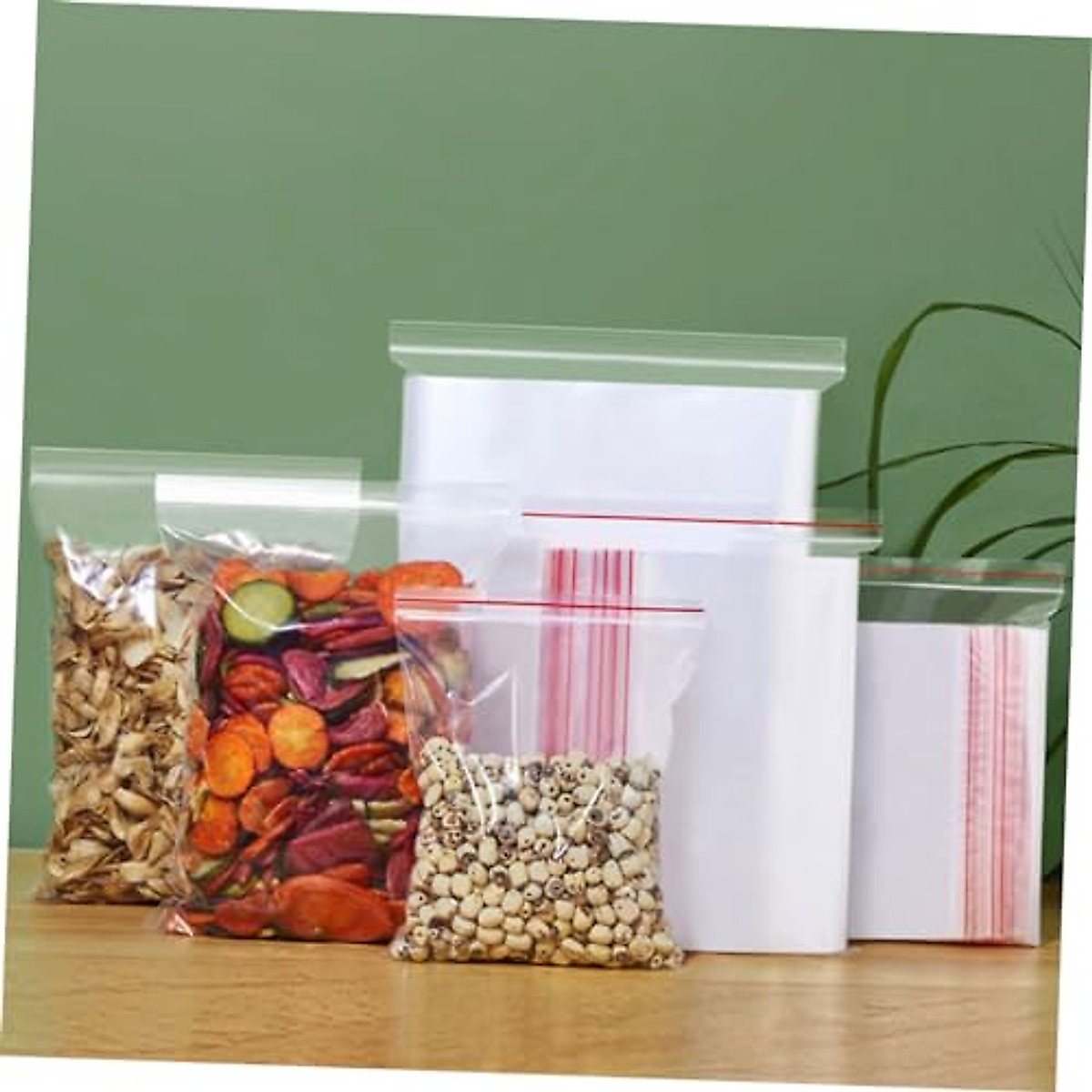 Levemolo 100pcs Versatile Food Bags Food Bags for Grocery Clear Flat Cello Bags Cellophane Xmas Bags Christmas Treat Bags Self-sealing Bags Self Adhesive Candy Bag Small Sealing Bags Pe