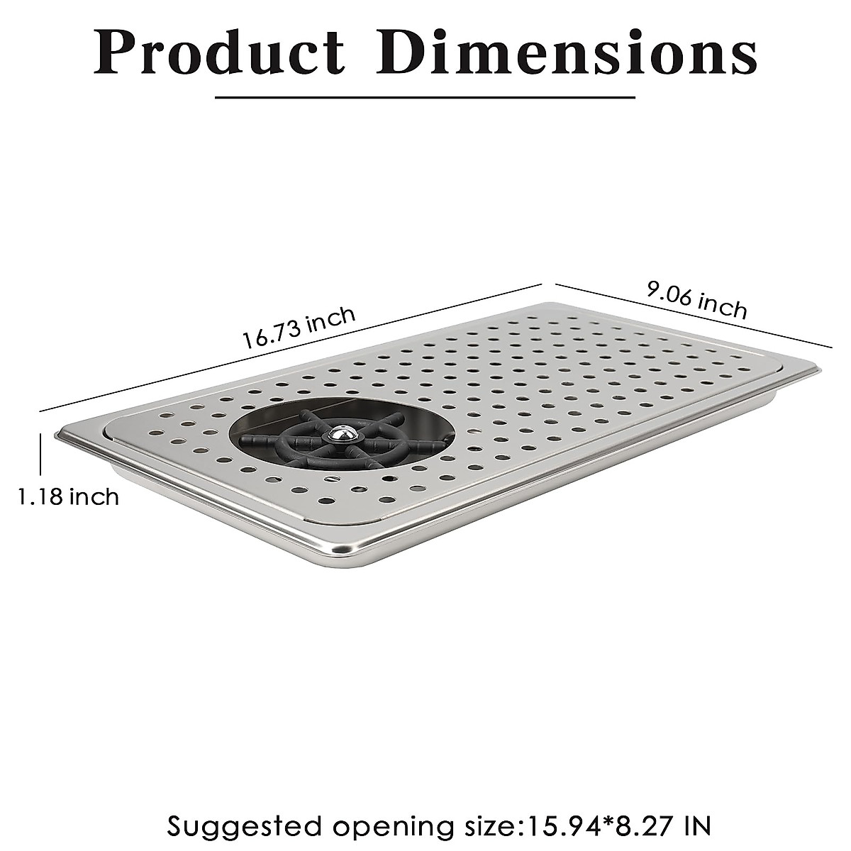 Pitcher Washer, Espresso Washer, Drainage and Drip Tray Stainless Steel Bar Glass Washer is The Sink, and The Cup Spray Washer is The Home Kitchen Hotel Cafe Restaurant (KF27-Silver)