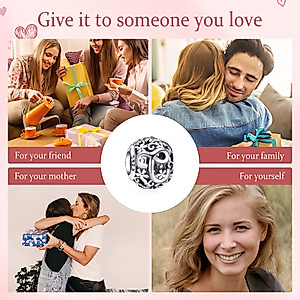 EZ Tuxedo Letter C Charms 925 Sterling Silver Alphabet Bead for Bracelets Spell Your Word