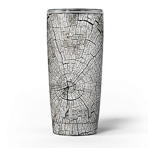 Design Skinz Aged Cracked Tree Stump Core - Skin Decal Vinyl Wrap Kit Compatible with The Yeti Rambler Cooler Tumbler Cups