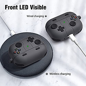 KOREDA Compatible with AirPods Pro 2nd Generation/1st Generation Case Cover with Cleaner Kit & Replacement Eartips (S/M/L), Funny Classic Handheld Game Console Design Case for AirPod Pro 2022/2019
