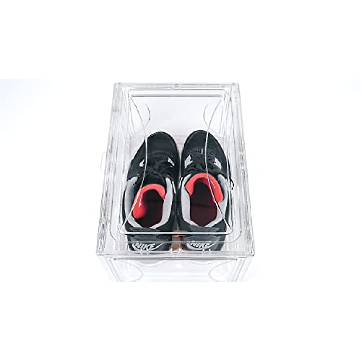 Proof Culture | Premium Shoe Storage Box, Clear Plastic Stackable Shoe Organizer for Closet, Space Saving Foldable Shoe Sneaker Containers Bins Holders (Large)