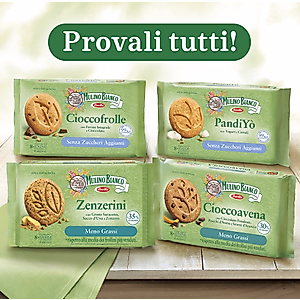 Mulino Bianco Cioccoavena Biscotti con Meno Grassi, Cioccolato Fondente, Fiocchi di Avena e Scorze d'Arancia, Confezione 220