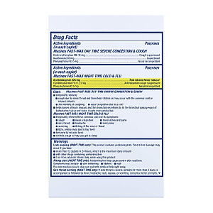 Mucinex Maximum Strength Fast-Max Caplets, Cold & Flu Multi Symptom Relief Caplets, 40 Count