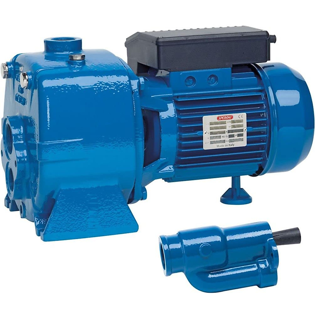 Speroni APM 200 SP 220V 1PH Selfpriming Water Pump, Single-phase, 2HP / 1.5kW Nominal Power, 2kW Absorbed Power, 1" 1/4 asp./1" mand. Mouths, 9.2 GPM, 220 1Ph Voltage, 7 Amp