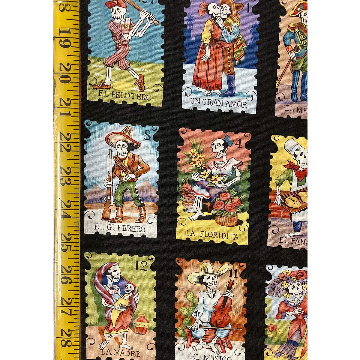 Cartas Marcadas Black Alexander Henry Fabric - by The Yard