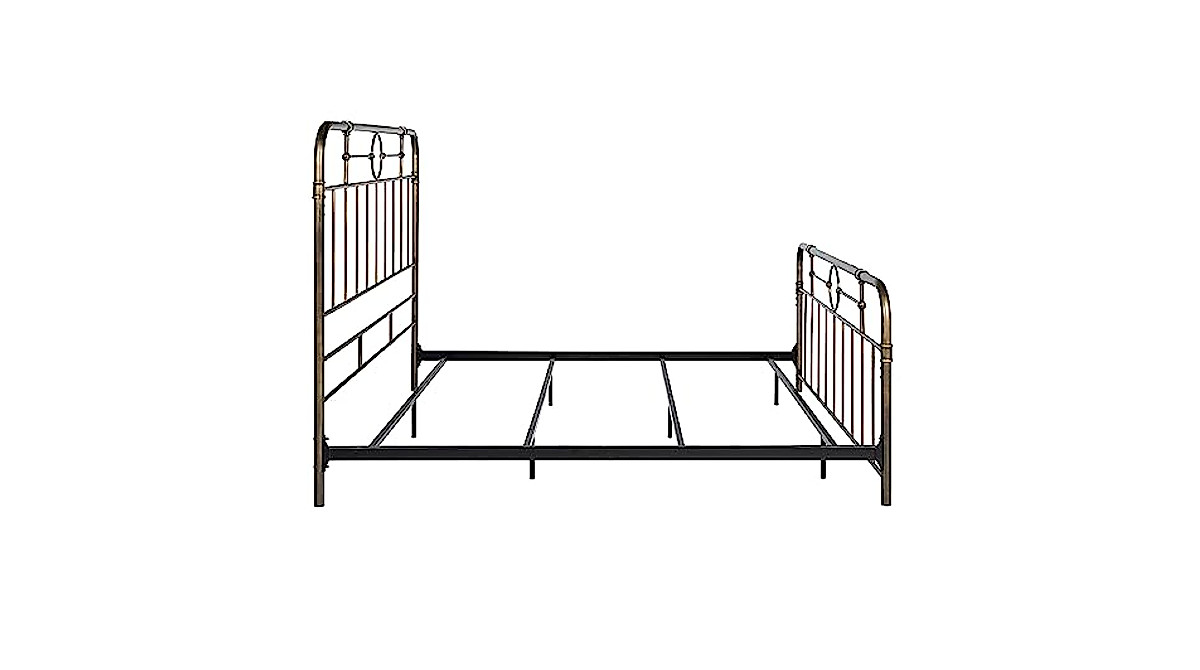 Vintage King Size Metal Bed Frame - Walker Edison