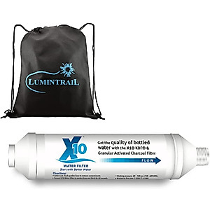 Lumintrail Spa Marvel X10 Water Filter, Granulated Activated Charcoal Filter, in-Line Hose Pre-Filter for Hot Tub & Spas, with a Drawstring Bag
