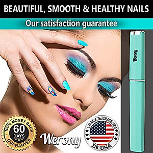 Nail File - Glass Nail File with Case - SEA COLOR - Premium Fingernail Files for Professional Manicure Nail Care - Crystal Nail File - Nail Files for Natural Nails