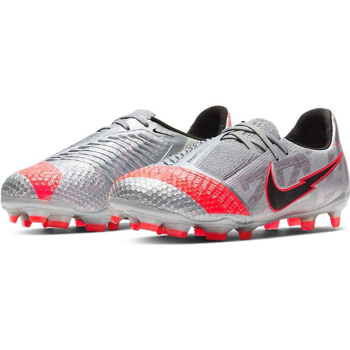 Nike JR Phantom Venom Elite FG - Grey-Red 4.5
