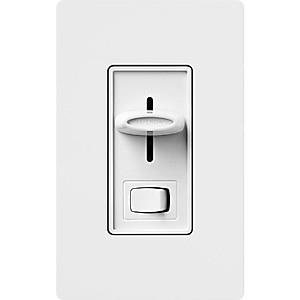 Lutron Skylark 1.5 Amp Single-Pole 3-Speed Slide-to-Off Fan and Light Control, SFSQ-LFH-WH, White