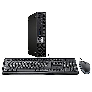 Dell Optiplex 7050 Micro Desktop, Intel i7, 16GB RAM, 256GB SSD, WiFi, Keyboard and Mouse, Windows 10 Pro (Renewed)