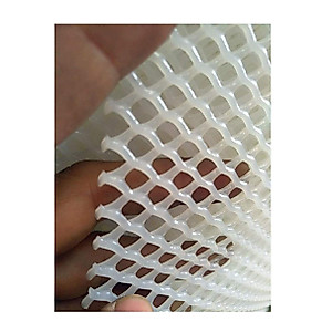 MAGFYLY Chicken Wire Mesh Plastic Fence Net, Child Safety Net, Staircase Balcony Anti-Fall Net, Chicken Duck Rabbit Breeding Netting, Cat Net, Lawn Protection Nets, White, 1x3m