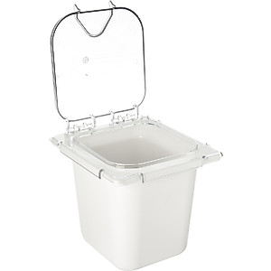 Carlisle FoodService Products CFS CM10318Z07 Coldmaster EZ Access Lid, 1/6 Size, 0.9" Height, 7" Width, 6.5" Length, Polycarbonate (PC), Clear (Pack of 2)