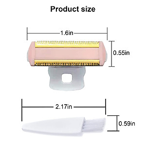 4PCS LinMei Razor Replacement Heads Compatible for Finishing Touch Flawless Body Rechargeable Ladies Shaver and Trimmer with 2 Cleaning Brush