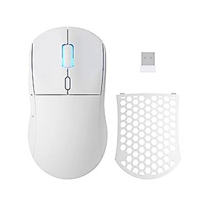 NACODEX 62G Wireless/Wired Gaming Mouse with Lightweight Honeycomb Shell - Programmable 6 Buttons - Pixart 3395 26000 DPI Optical Sensor