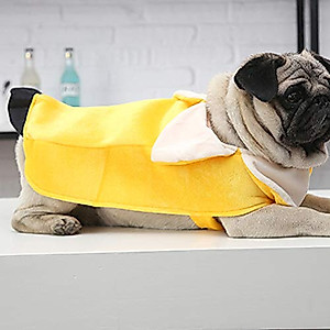 POPETPOP Banana Costume Roleplay Costume Pet Costume Halloween Banana Cosplay Funny Clothes for Puppy Dog for Party (S) Banana Costume Dog Coat