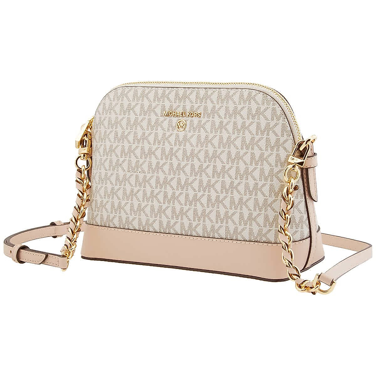 Michael Kors Jet Set Charm Large Dome Crossbody, Vanilla/Soft Pink
