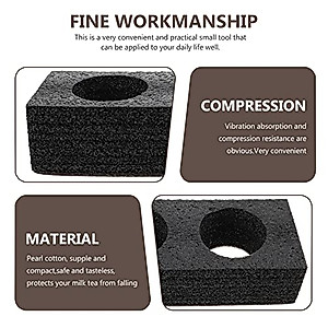 Happyyami 5 Pcs Pearl Cotton Cup Holder Glass Coffee Cups Car Coffee Mug Food Trays Disposable 2 Cups Foam Take Out Cup Holder Coffee Cup Stand Convenient Cup Holder Cup Tray Packing Trays