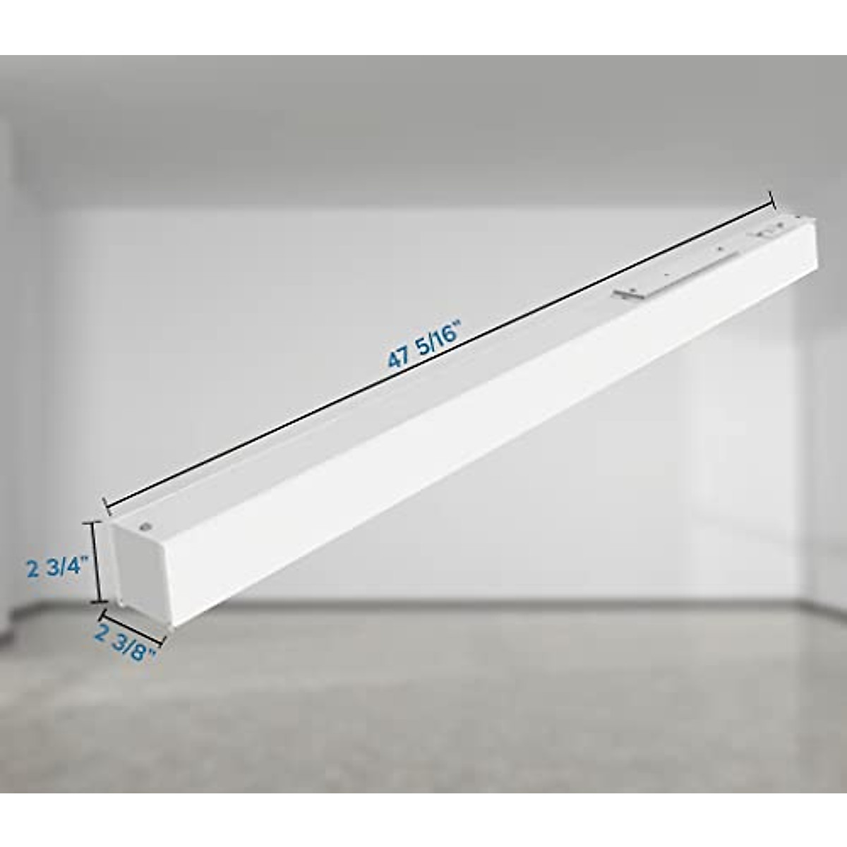 WareLight 4' Linear Suspended LED Beam, 40W, CCT Selectable, 0-10V Dimmable, 120-277V, Transparent Frosted Housing, Power Feed Cable Included