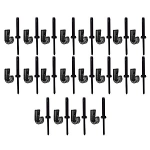 METER STAR 20pcs Tri-Grip Rivet with 20pcs Nylon Bungee Lashing Shock Cord J Hooks Tie Down Hook Kit for Kayaks Canoes Boats