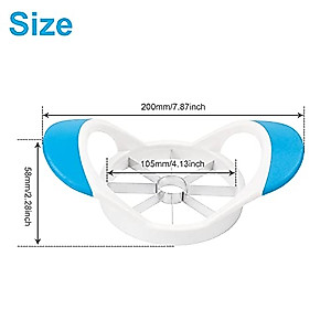 KUFUNG Apple Corer Slicer, Stainless Steel Blades Apple Cutter, Sharp Apple Peeler, Pitter, Divider (L, Blue)